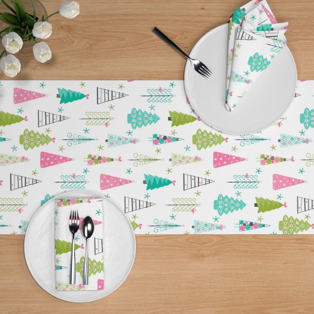 Modern Scandinavian Trees - Multi Table Runner | Shutterfly