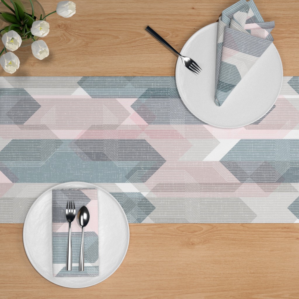 Deco Mod Hex Reflections Table Runner | Shutterfly