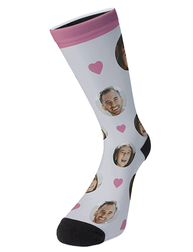 Floating Faces and Hearts Custom Socks by Shutterfly | Shutterfly