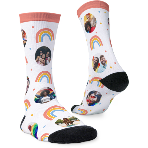 Floating Faces and Rainbows Custom Socks by Shutterfly | Shutterfly