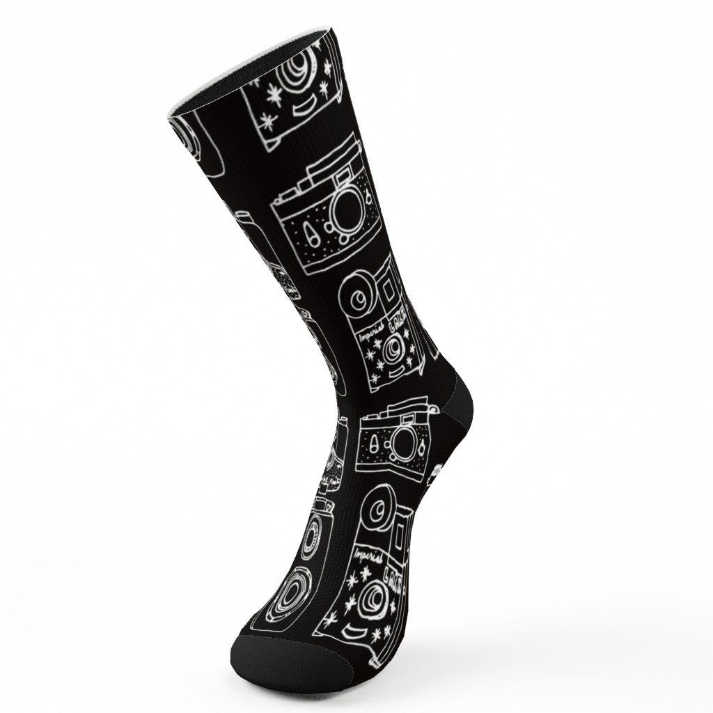 Vintage Cameras - Black and White Custom Socks | Shutterfly