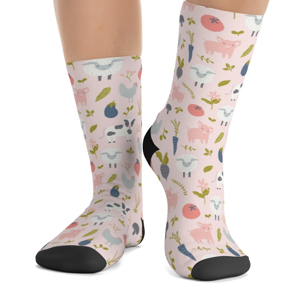 Farm Life - Pink Custom Socks | Shutterfly