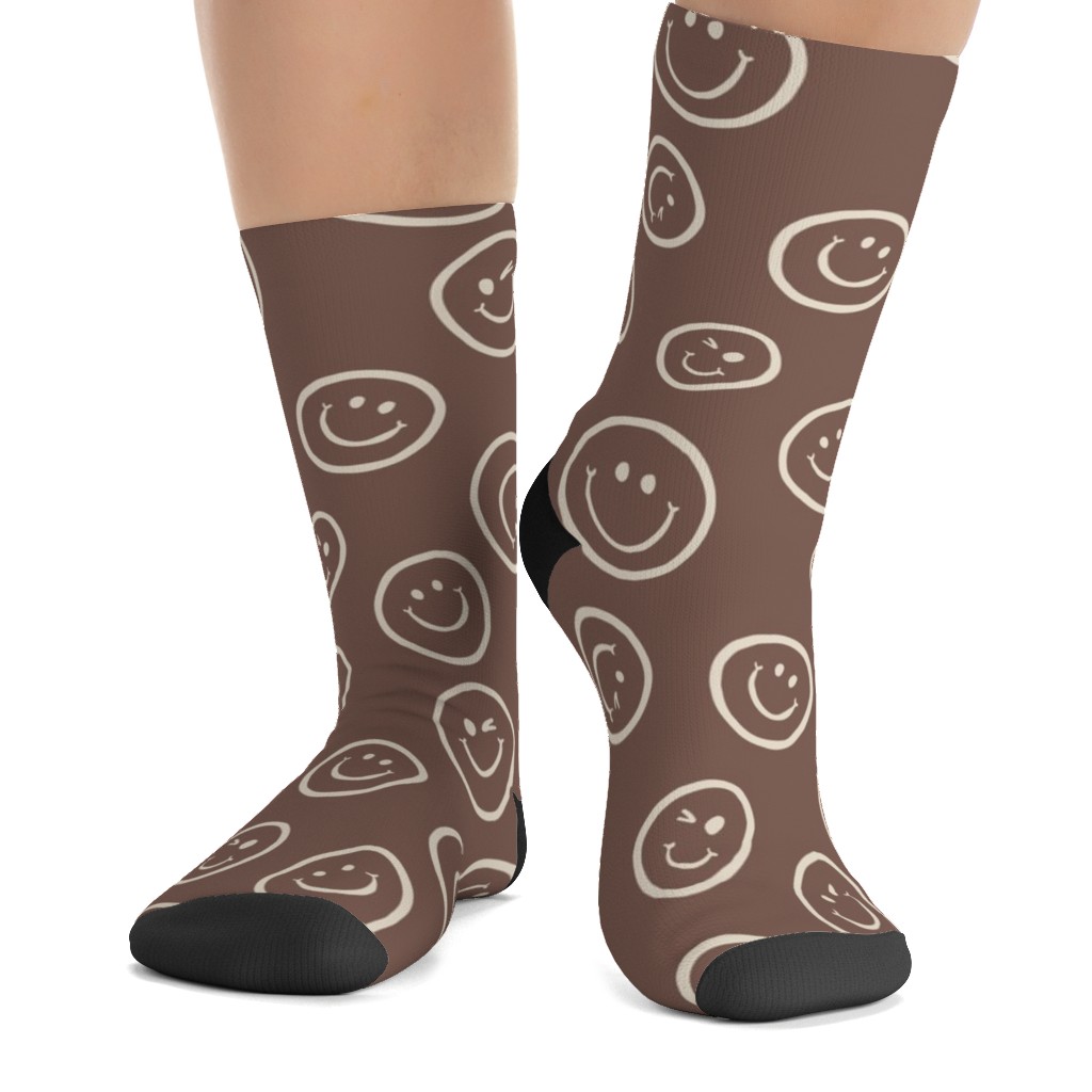 Smiley Winking Faces Custom Socks | Shutterfly