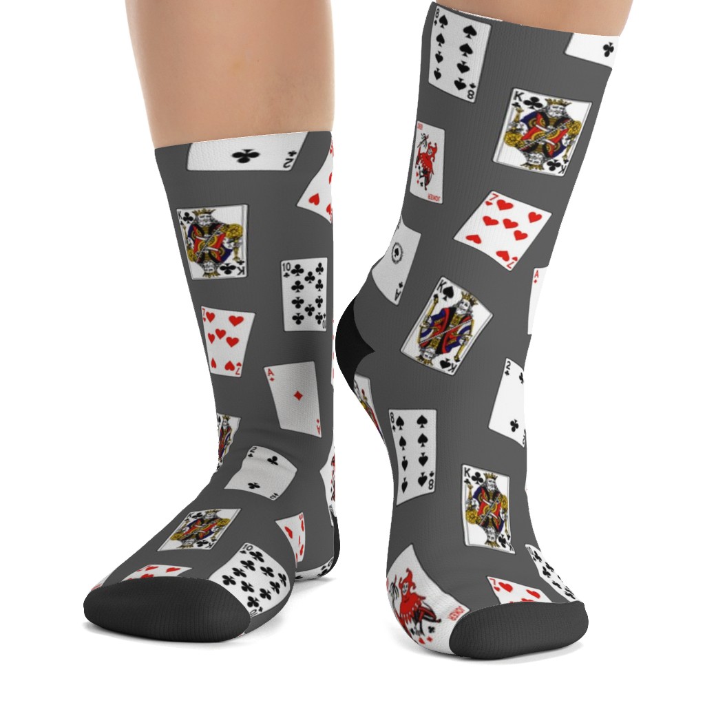 Scattered Playing Cards Custom Socks | Shutterfly