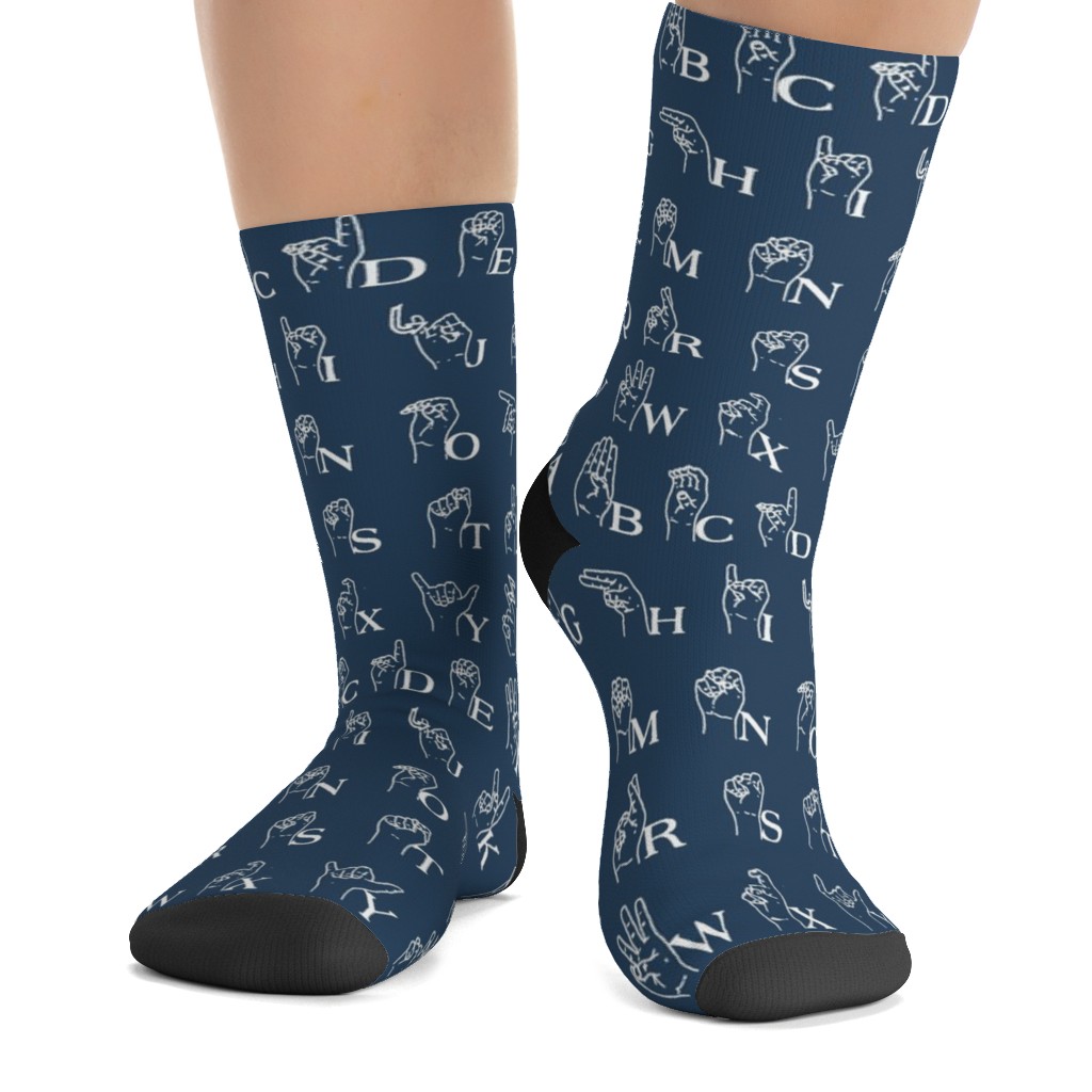 Sign Language Alphabet Custom Socks | Shutterfly