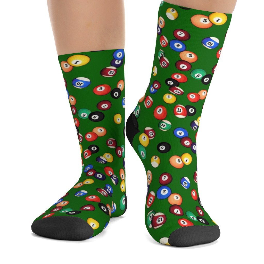 Billiards Balls on Felt - Multicolor Custom Socks | Shutterfly