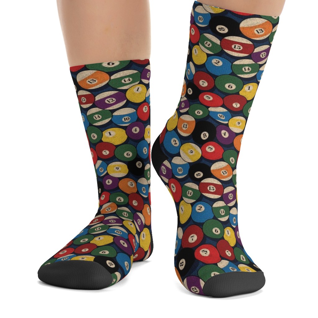 Billiard Bowls - Multi Custom Socks | Shutterfly