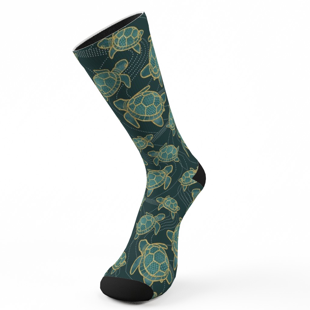 Turtles - Green Custom Socks | Shutterfly