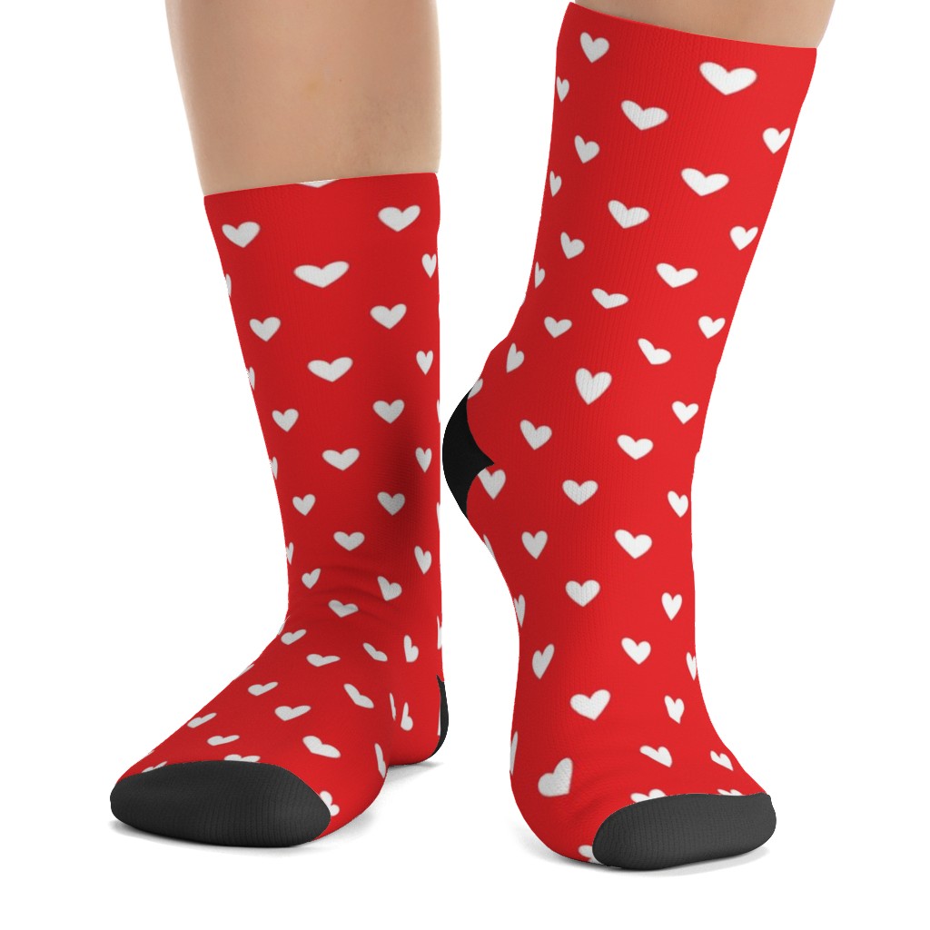 Love Hearts - Red Custom Socks | Shutterfly