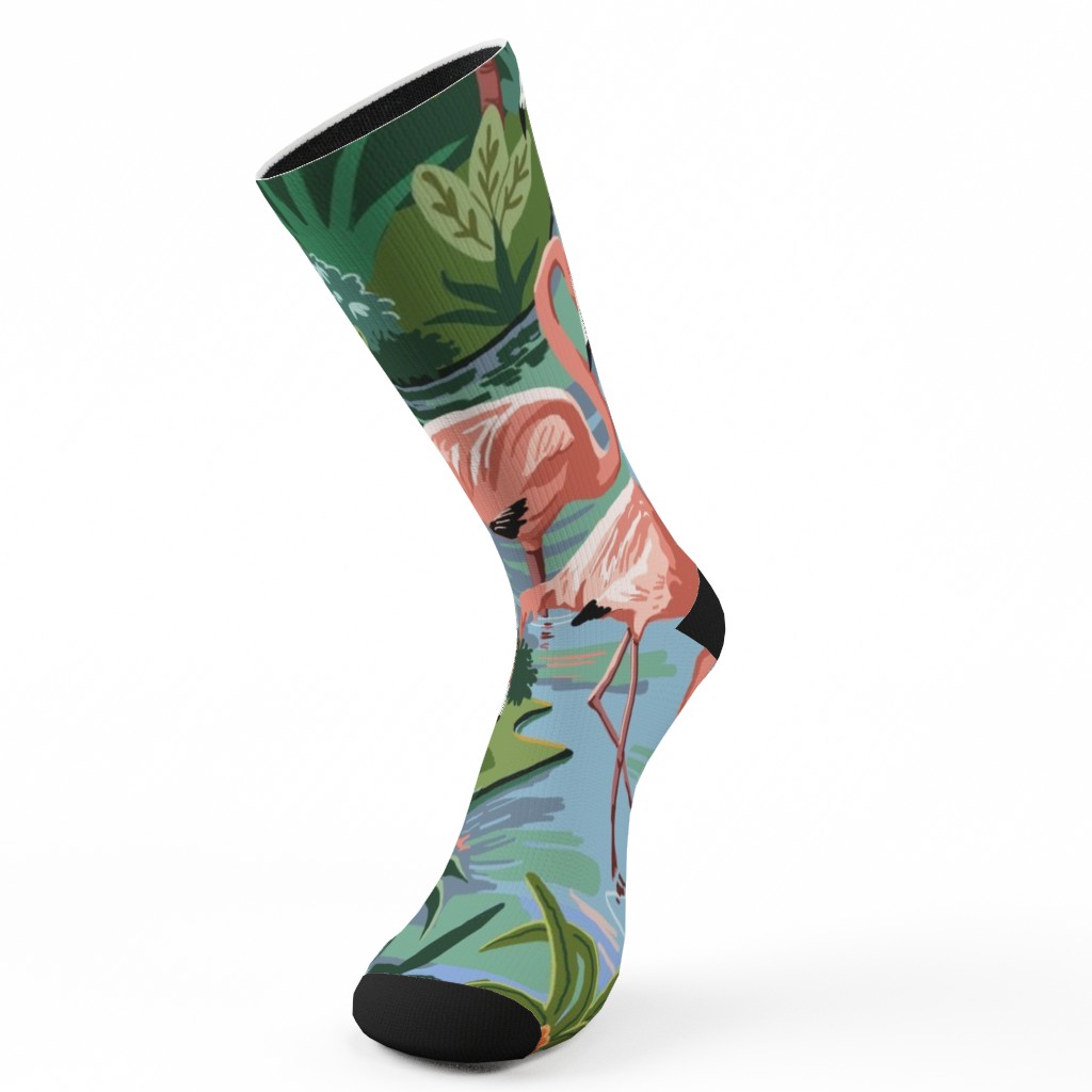 Flamingo Lagoon - Multicolor Custom Socks | Shutterfly
