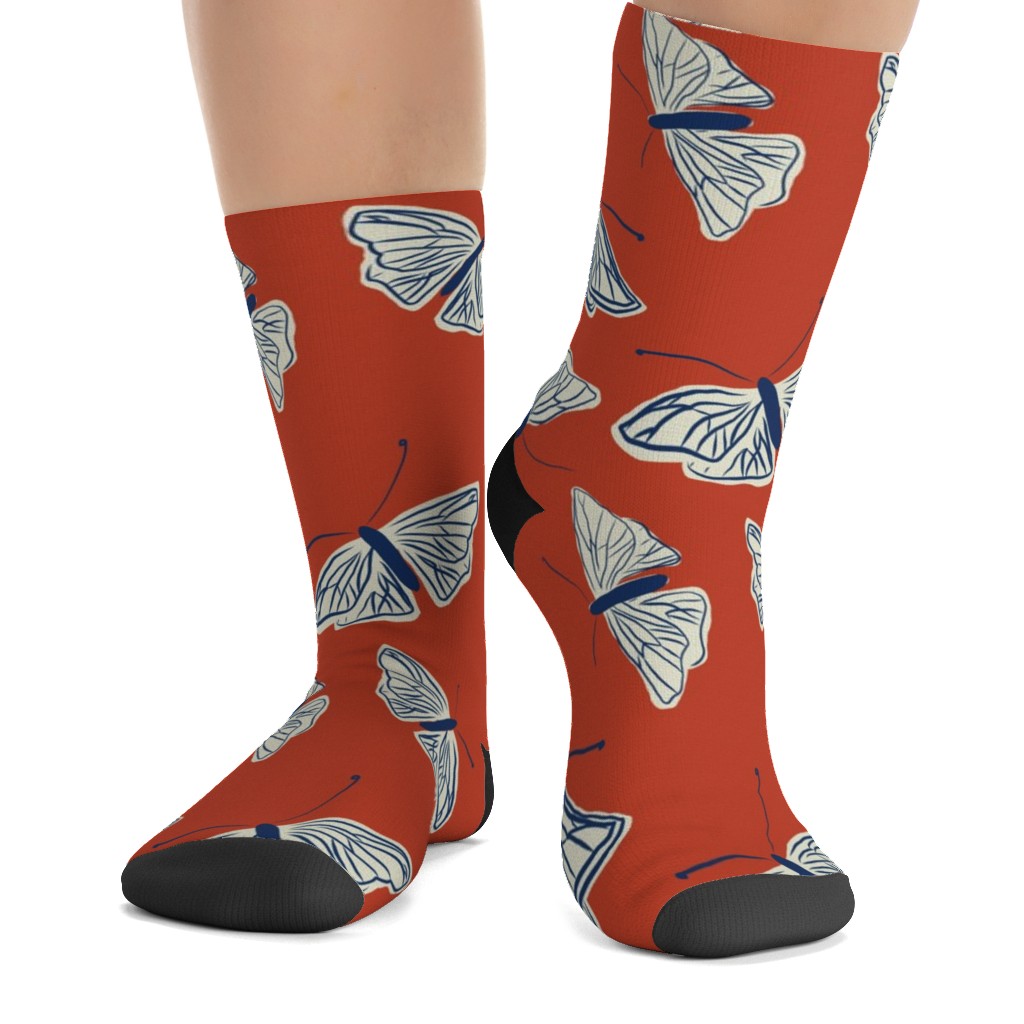 Moths - Rust Custom Socks | Shutterfly