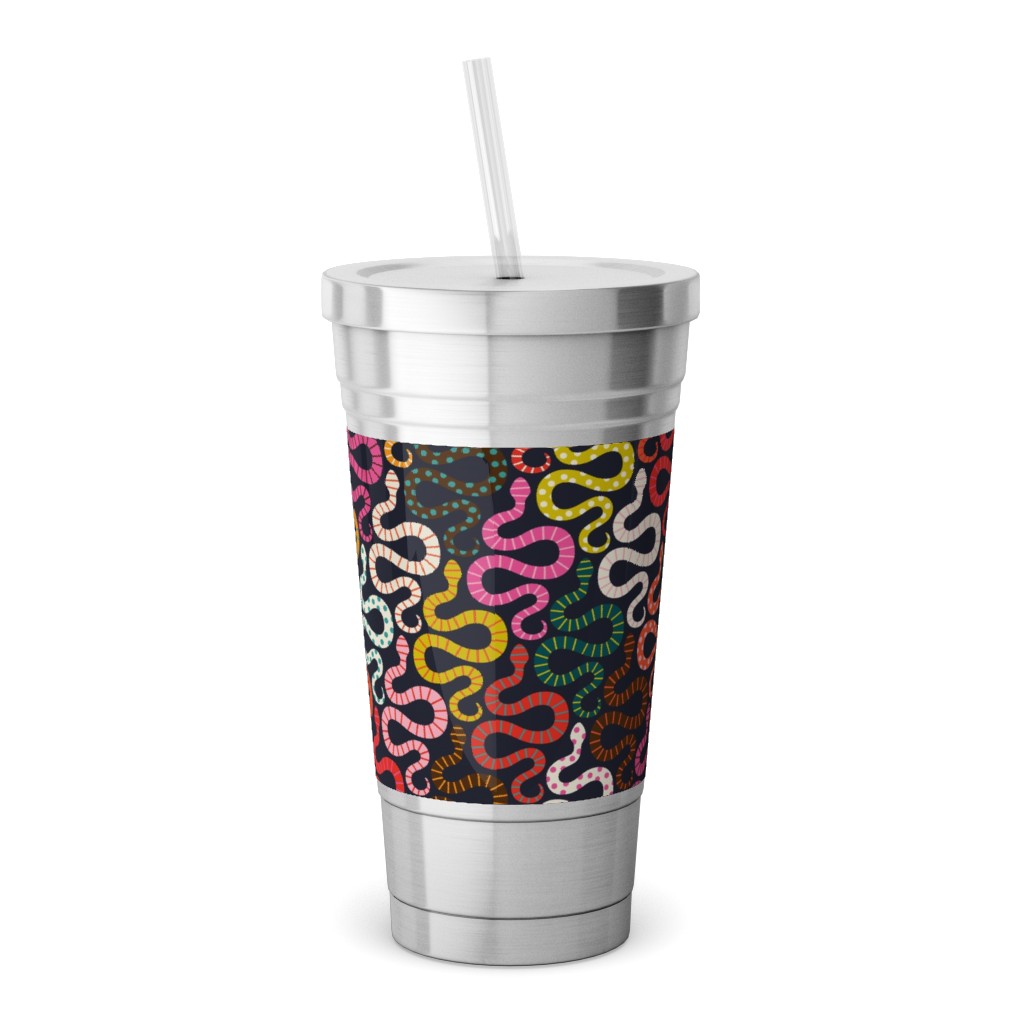Snake-a-Delic - Multi Stainless Tumbler with Straw | Shutterfly