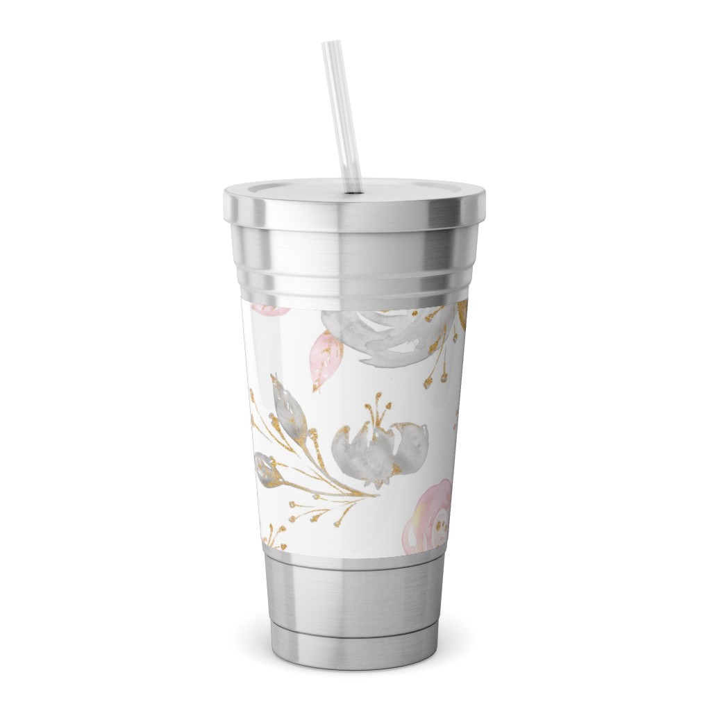 Floral Pink Stainless Steel Tumblers | Shutterfly