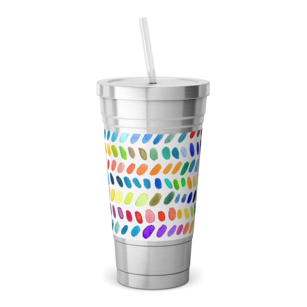 Rainbow Dash Rows - Multi Stainless Tumbler with Straw | Shutterfly