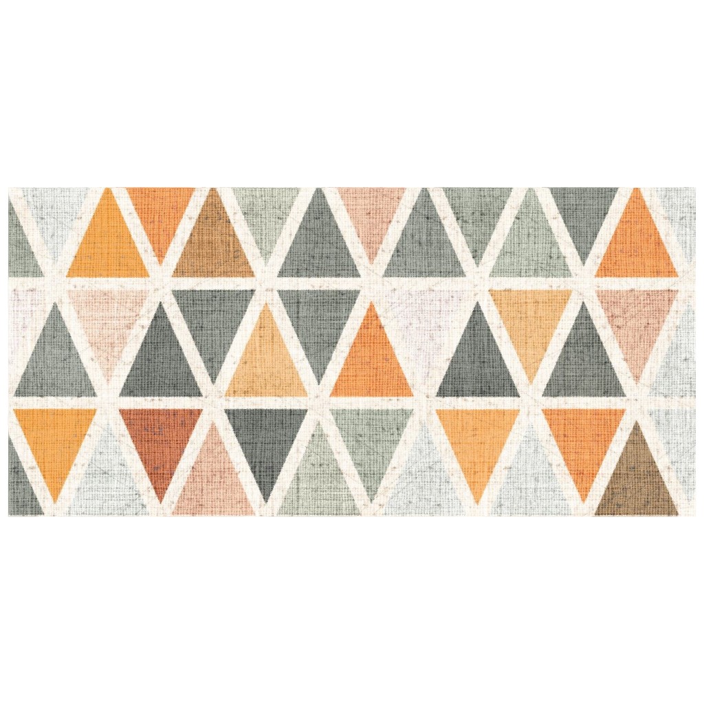 Triangles - Grey and Orange Stainless Steel Water Bottle with Straw ...