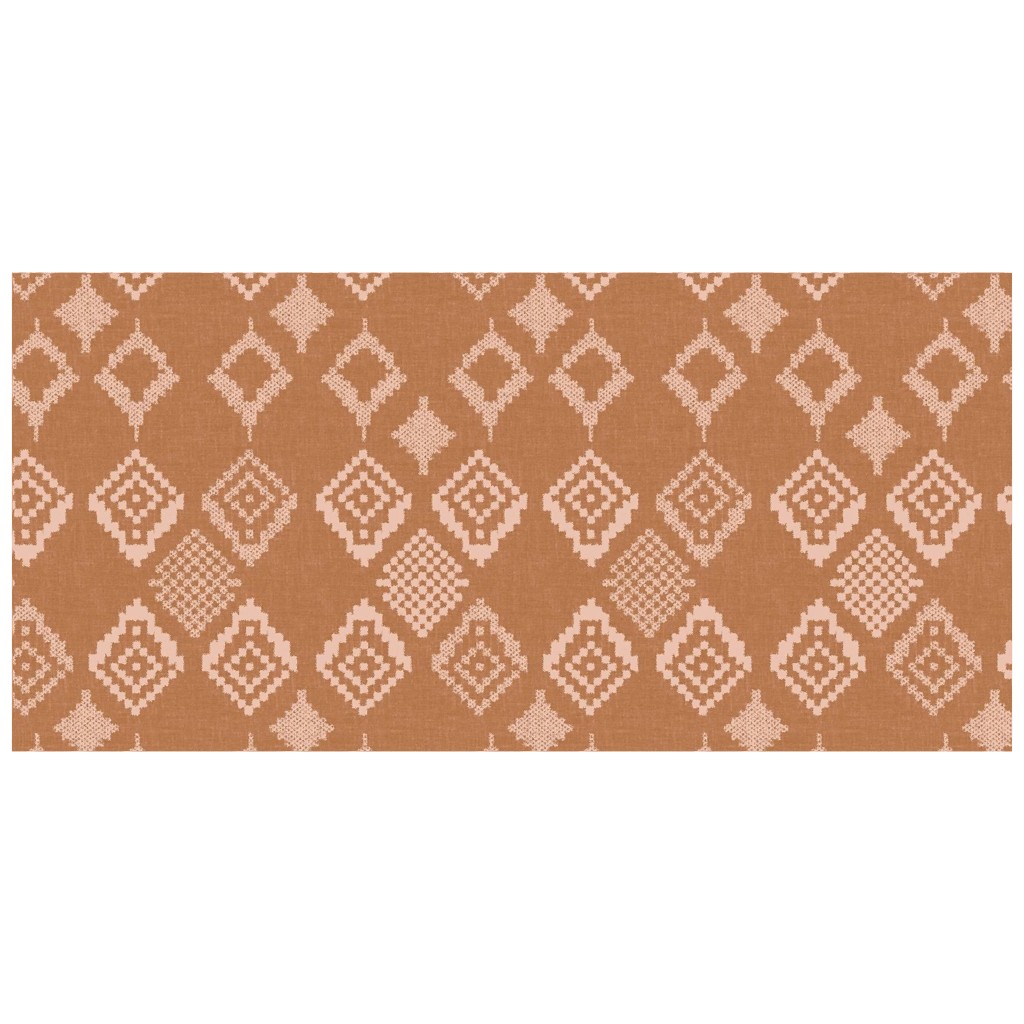 Boho Fair Isle - Rust Stainless Steel Water Bottle with Straw | Shutterfly