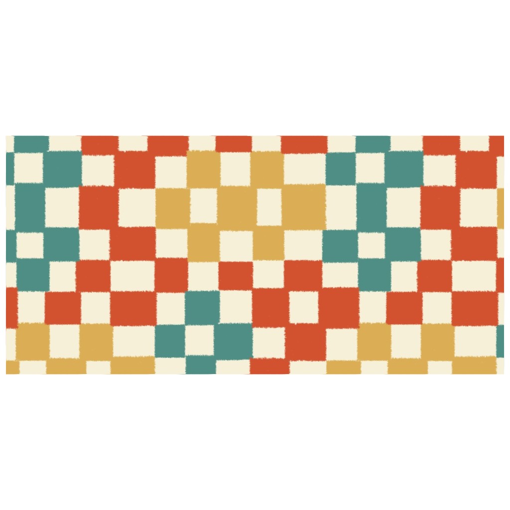 Wonky Checkerboard - Multi Stainless Steel Water Bottle with Straw ...