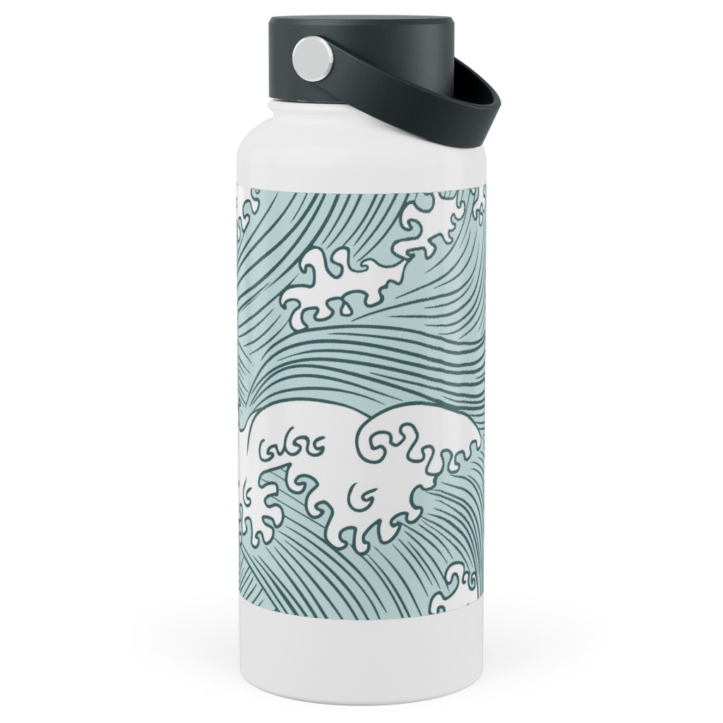Japanese Waves Stainless Steel Wide Mouth Water Bottle | Shutterfly