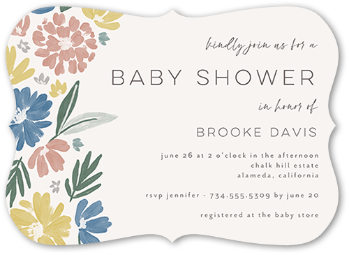 Baby Shower Shimmer Invitations | Shutterfly