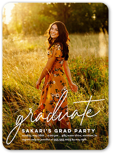 Script Grad 5x7 Stationery Card by Yours Truly | Shutterfly