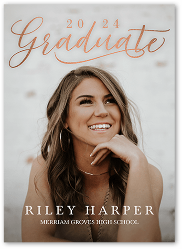 Jubilant Grad 5x7 Graduation Announcement by Float Paperie | Shutterfly