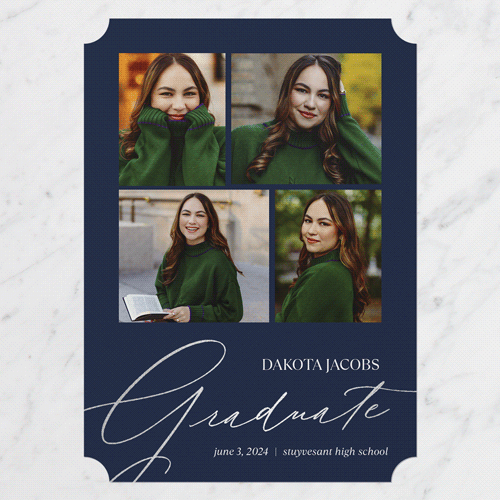 Squared Scholar 5x7 Stationery Card by Yours Truly | Shutterfly