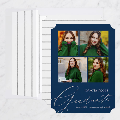 Squared Scholar 5x7 Stationery Card by Yours Truly | Shutterfly