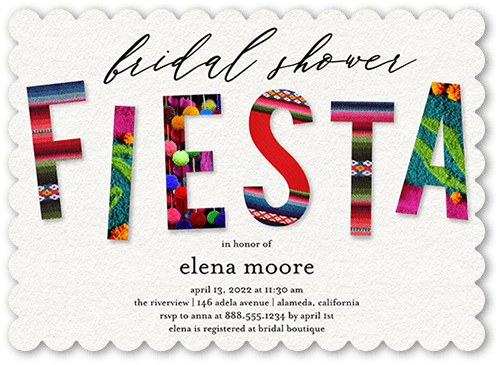 Patterned Fiesta 5x7 Stationery Card by Poppy Studio | Shutterfly