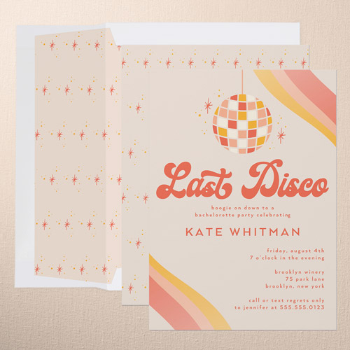 Disco Daydream 5x7 Stationery Card by Yours Truly | Shutterfly