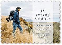 Landscape Scallop Sympathy Cards | Memorial & Condolence Cards | Shutterfly