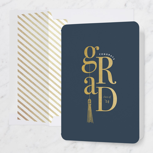 Grad Tassel 5x7 Folded Card by Blonde Designs | Shutterfly