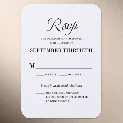 Basic Union Wedding Response Card | Shutterfly