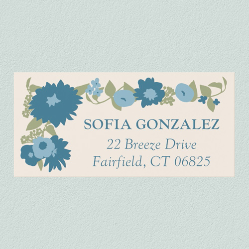 Flat Florals Address Label by Magnolia Press | Tiny Prints