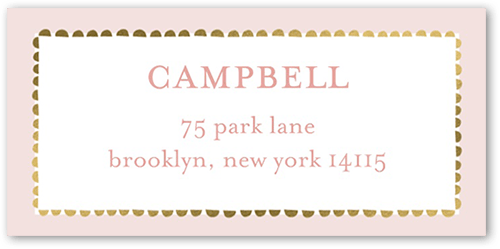 Fancy Framed Introduction Address Label by Float Paperie | Tiny Prints