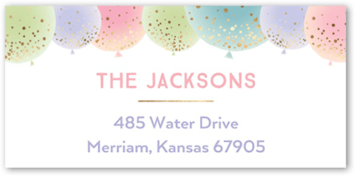 Elegant Balloons Address Label by Float Paperie | Tiny Prints