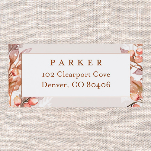 Bold Foliage Address Label by Lady Jae Designs | Tiny Prints