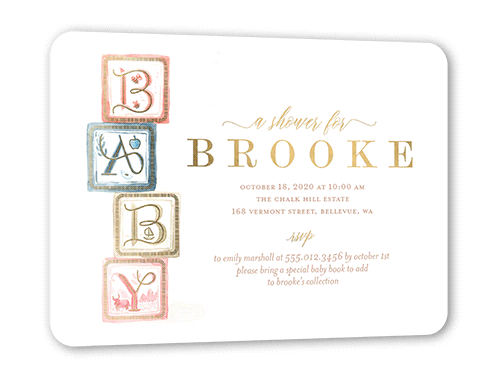Baby Blocks 5x7 Card by Elk Design | Tiny Prints