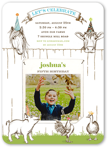 Farm Fun 5x7 Stationery Card by Lady Jae Designs | Tiny Prints