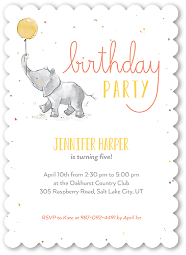 Whimsical Confetti 5x7 Stationery Card by Petite Alma | Tiny Prints