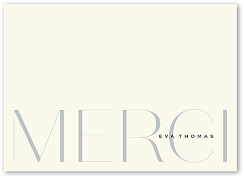 Simple Merci 5x7 Stationery Card by | Tiny Prints