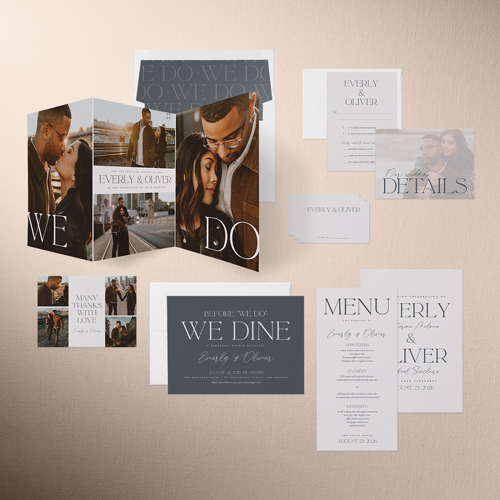 Forever We Do 5x7 Tri-Fold Stationery Card by Hello Little One | Shutterfly