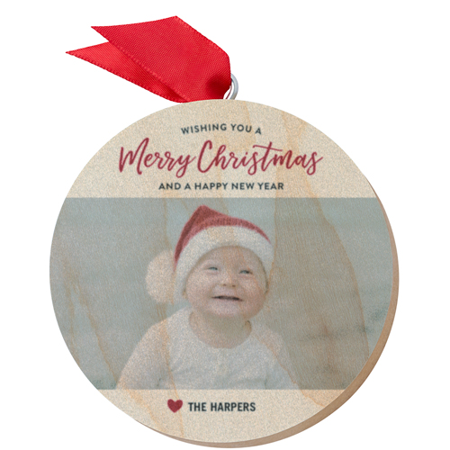 Circle Wooden Ornament | Shutterfly