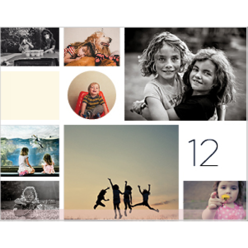 Modern Collage Wall Calendar | Shutterfly