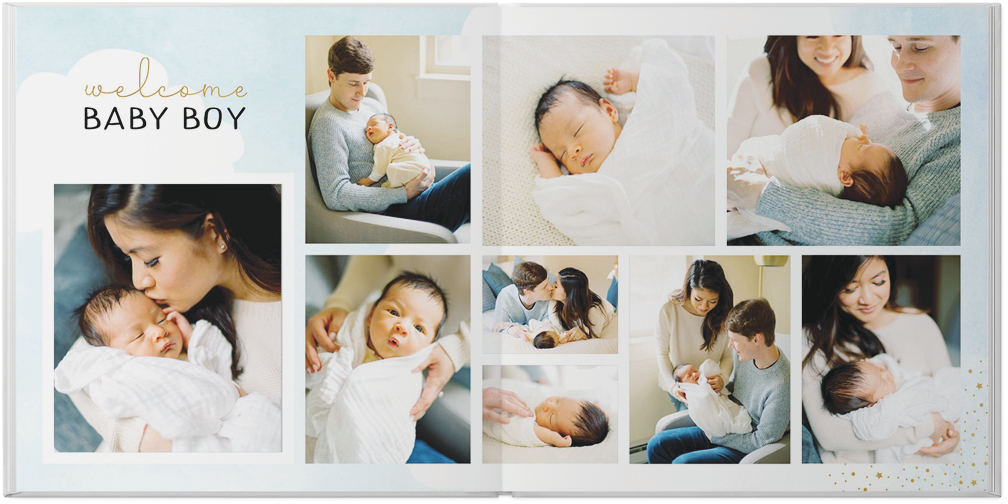 Watercolor Baby Boy Photo Book | Shutterfly
