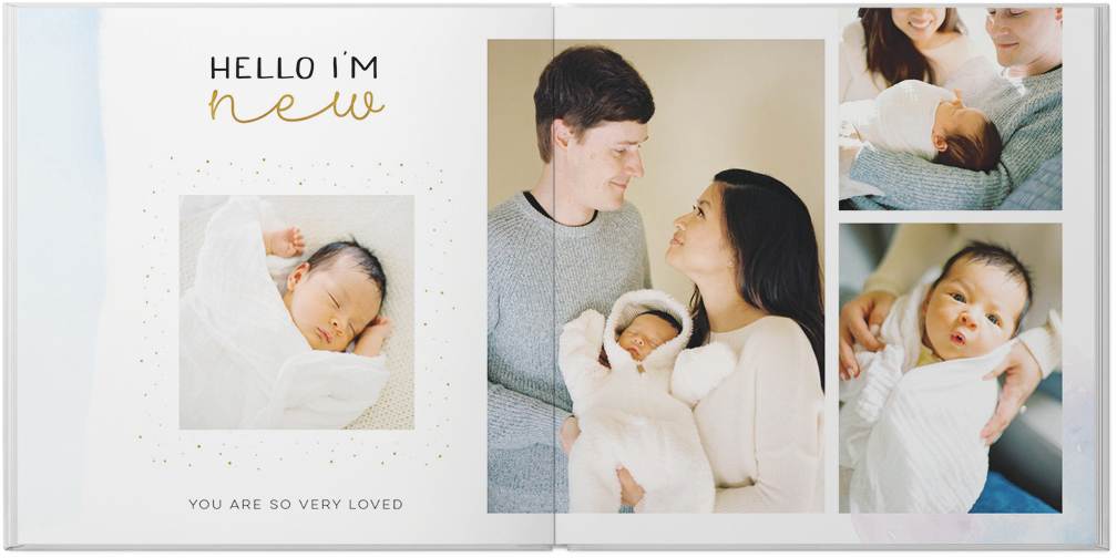 Watercolor Baby Boy Photo Book | Shutterfly